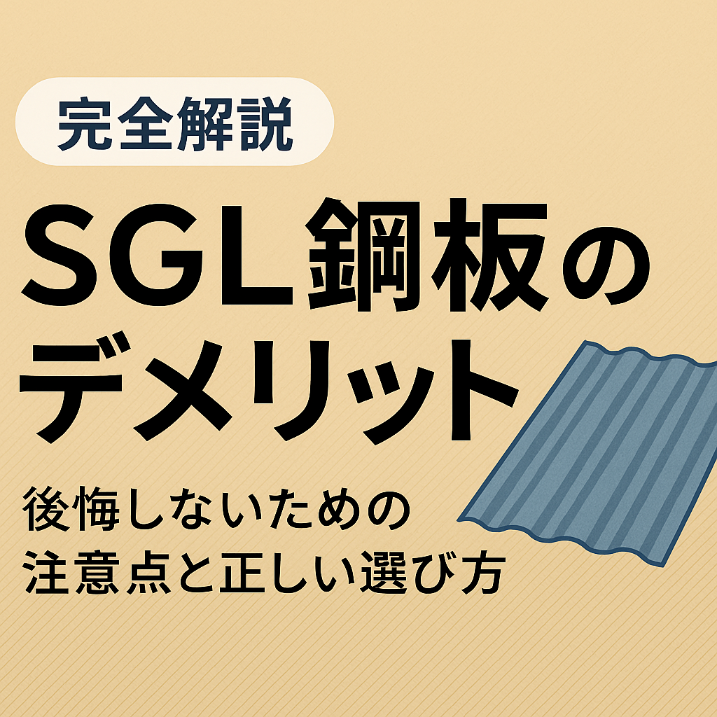 【完全解説】SGL鋼板のデメリットとは？後悔しないための注意点と正しい選び方 - スターペイントマガジン